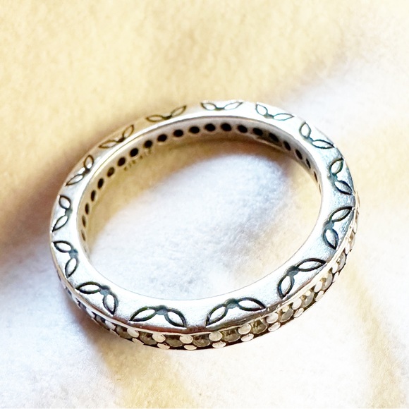 Pandora | Jewelry | Pandora Eternity Ring With Clear Zirconia | Poshmark